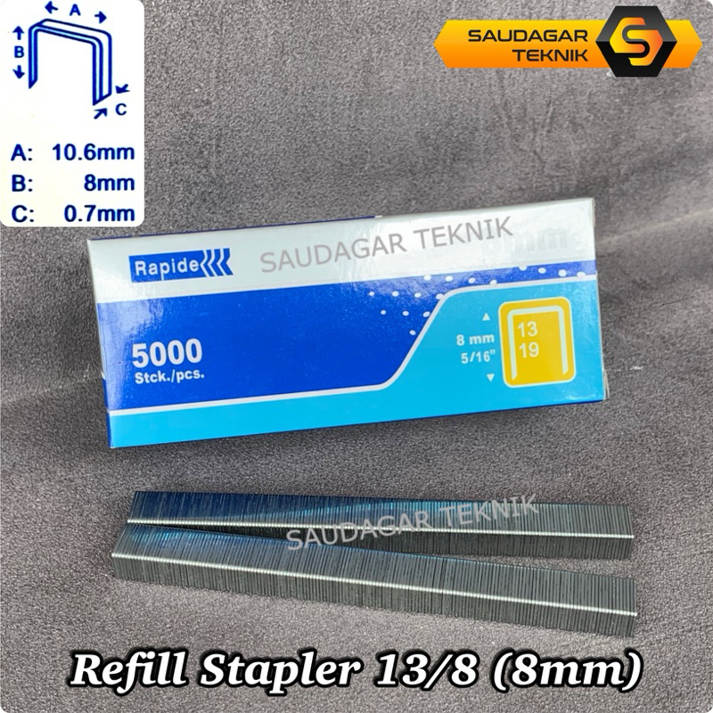 Jual BENZ Rapide Isi Staples Paku Tembak 13/8 (8mm) Refill Mesin ...