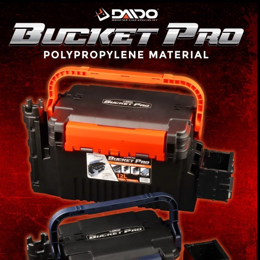 Jual Box / kotak pancing DAIDO BUCKET PRO 6L / 12L complet set | Shopee ...