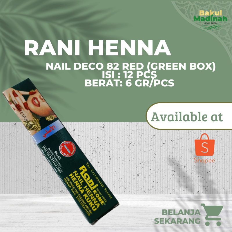 Jual Henna Rani Kone Nail Paste 6gr | Shopee Indonesia