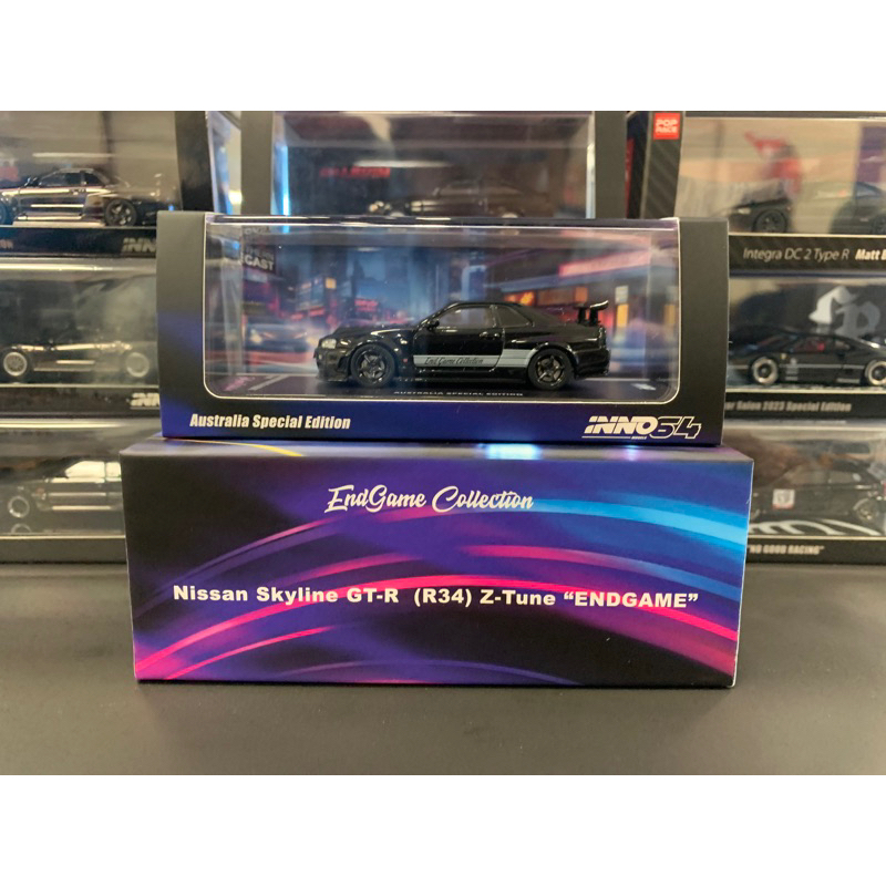 Jual Inno64 CHASE - Nissan Skyline GT-R R34 Z-Tune Endgame Black ...