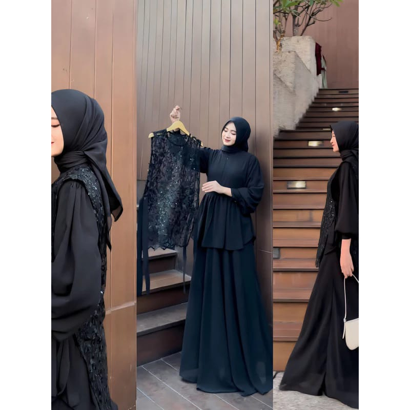 Jual SENJA DRESS SET GAMIS & OUTER BUSUI DRESS KONDANGAN GAMIS BRUKAT ...