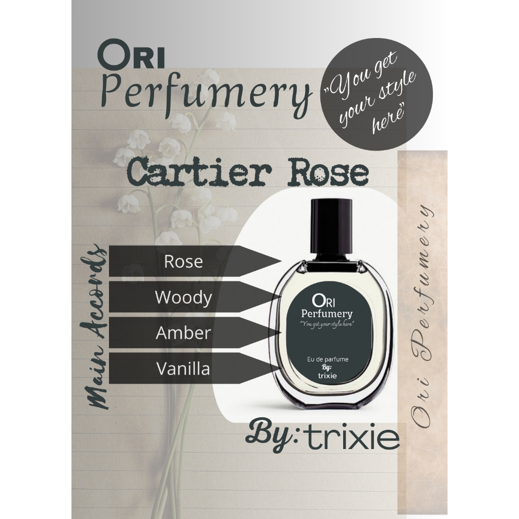 Jual Ori Perfumery Cartier Rose Inspired | Shopee Indonesia