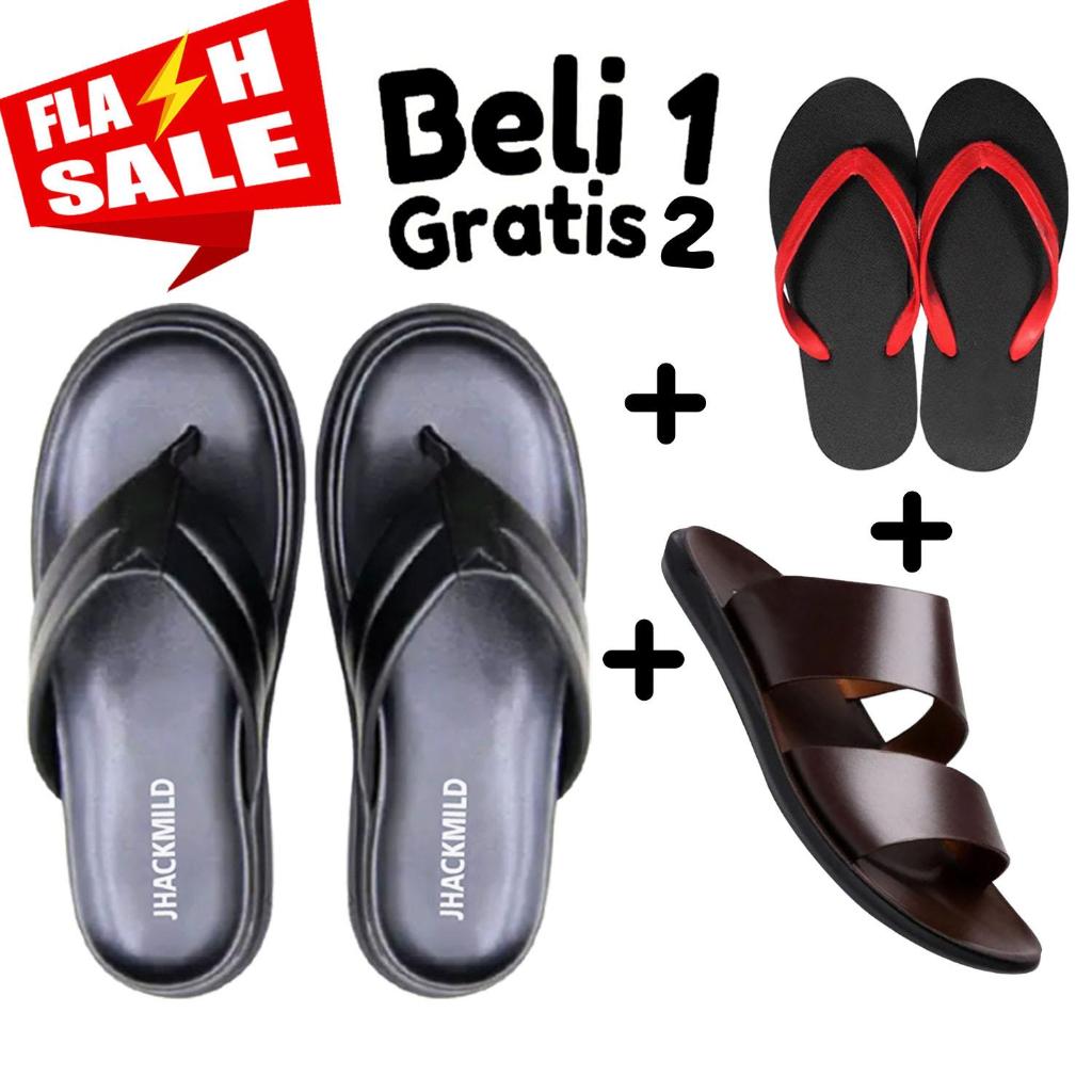 Jual PROMO BUY 1 GET 3 B1G1 SANDAL JEPIT SANDAL SLOP PRIA COWOK ...