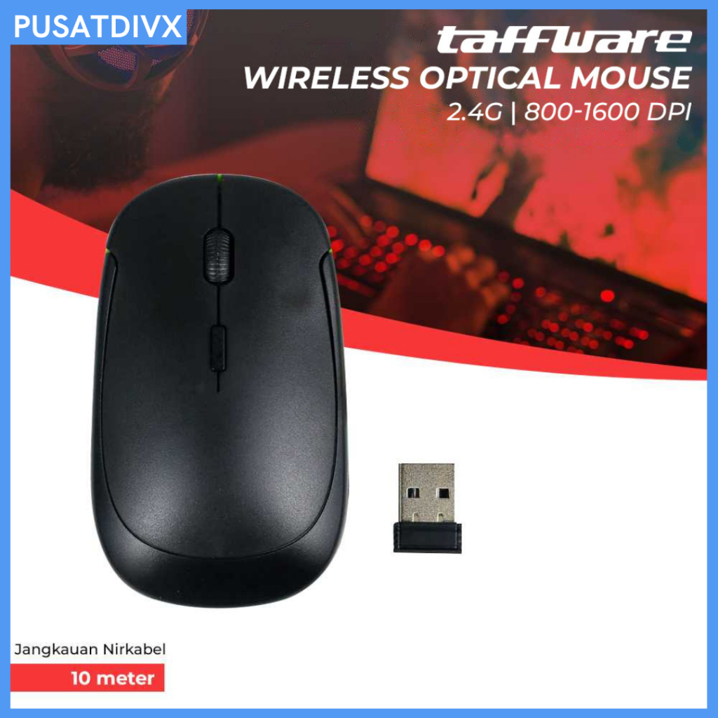 Jual TAFFWARE WIRELESS OPTICAL MOUSE 2.4G LAPTOP DESKTOP MINI PC ...