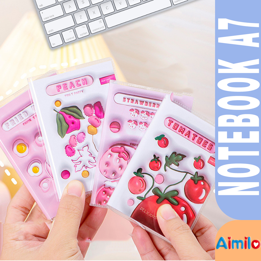 Jual Aimilo New Notebook A7 Buku Kecil Aesthetic Scrapbook Mini 60 ...
