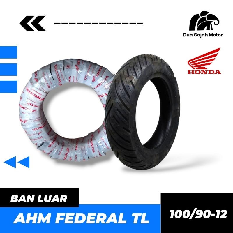 Jual BAN LUAR MOTOR AHM HONDA SCOOPY FEDERAL 100/90-12 TUBLES | Shopee ...