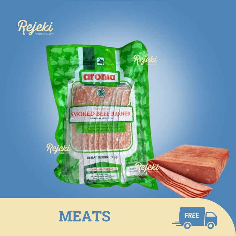 Jual Aroma Smoked Beef Rasher Meat Daging Sapi Slice 250gr - Rejeki ...