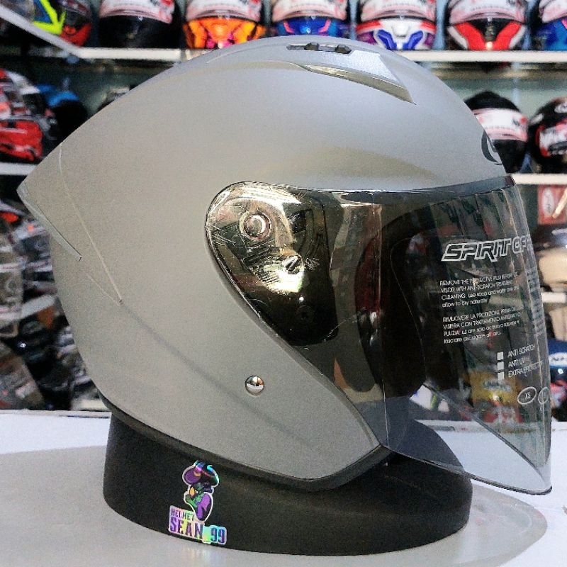 Jual HELM GM G1 SOLID ALL WARNA VISOR LIGHT SMOKE HALF FACE ORIGINAL ...
