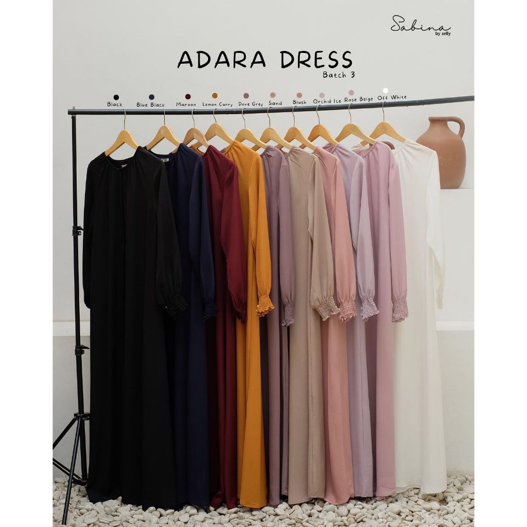 Jual Adara dress ꕤ - Dress busui bahan Flowy lux bertexture sangat ...