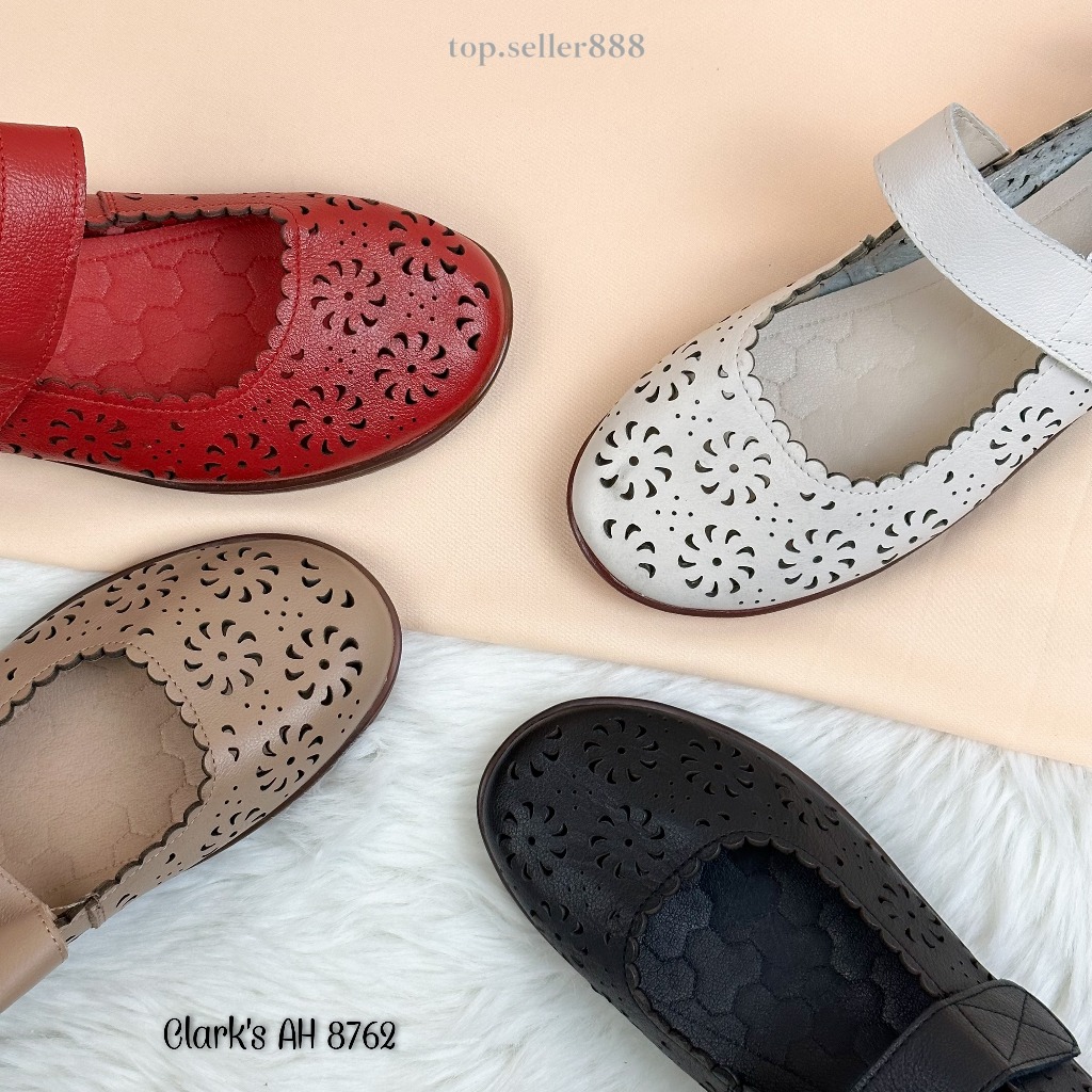 Jual CLARKS Sepatu Flat Shoes Wanita Kekinian Kulit Asli AH 8762 ...