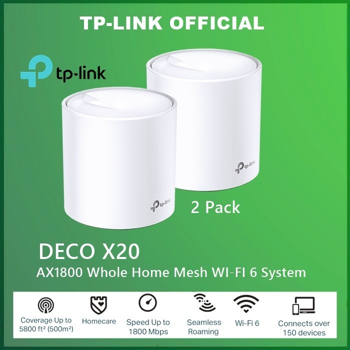 Jual TP-LINK DECO X20 ( 2 PACK ) AX1800 Whole Home Mesh Wi-Fi 6 Tplink ...