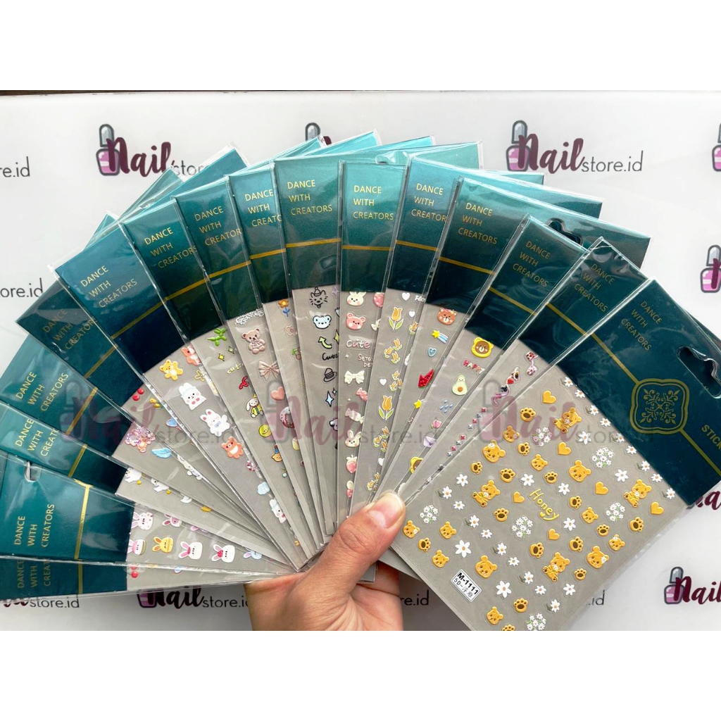 Jual (PART.03) NAIL 5D STICKER TIMBUL TOMONI STICKER mold nail art ...