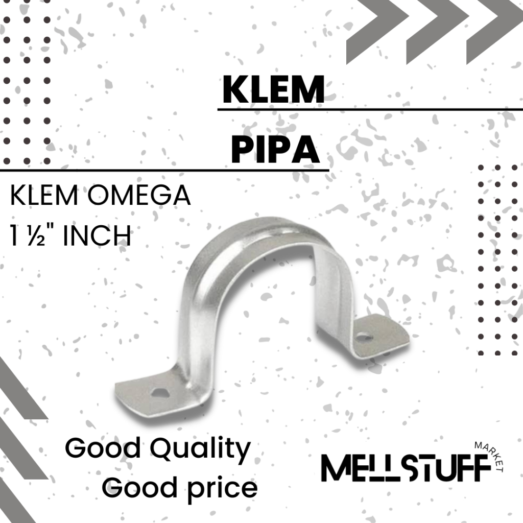 Jual Klem Pipa Ukuran 1 ½" Inch Klem Omega / Klem Plat Besi Seng ...