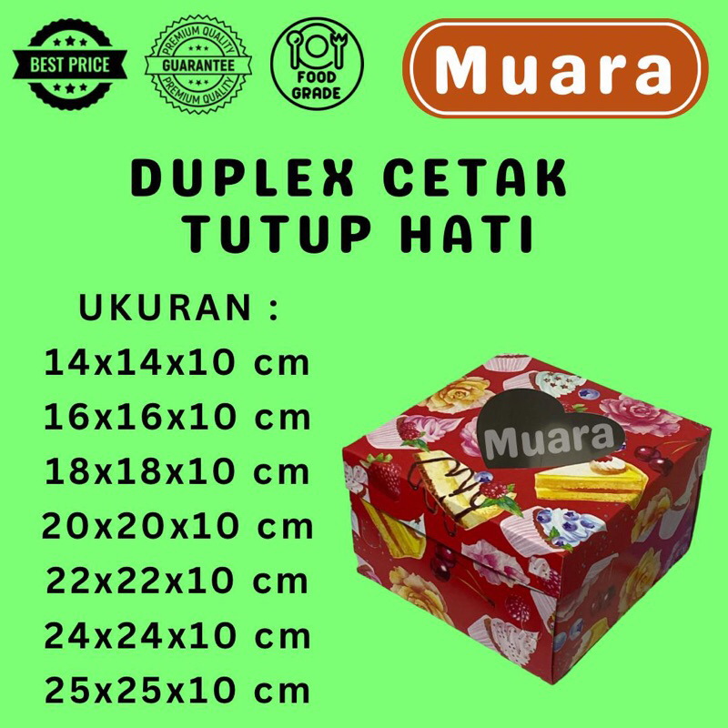 Jual [10PCS] Dos Duplex Cetak Tutup Hati Tinggi 10Cm / Kardus Kotak Box ...