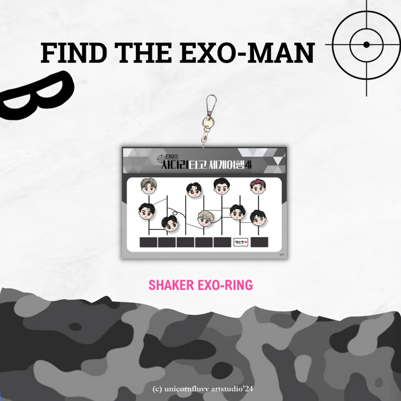 Jual FIND THE EXO MAN Shaker Keyring | unicornfluvv | Shopee Indonesia