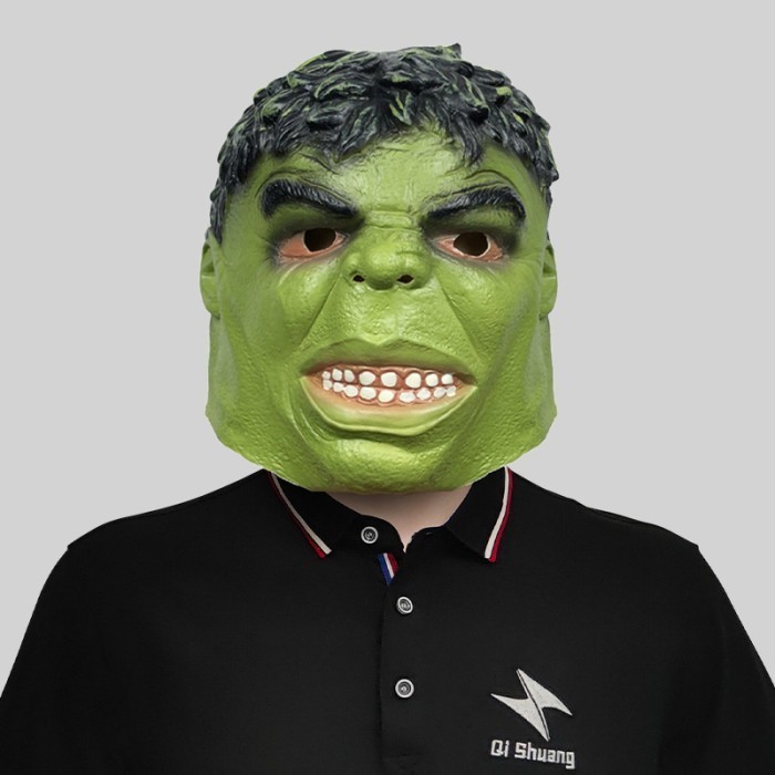 Jual Topeng Cosplay Karakter Superhero MARVEL HULK Full Latex Mask ...