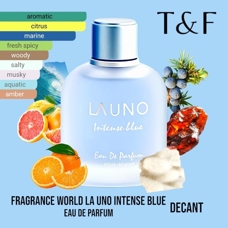 Jual Parfum Decant Fragrance World La Uno Intense Blue | Shopee Indonesia