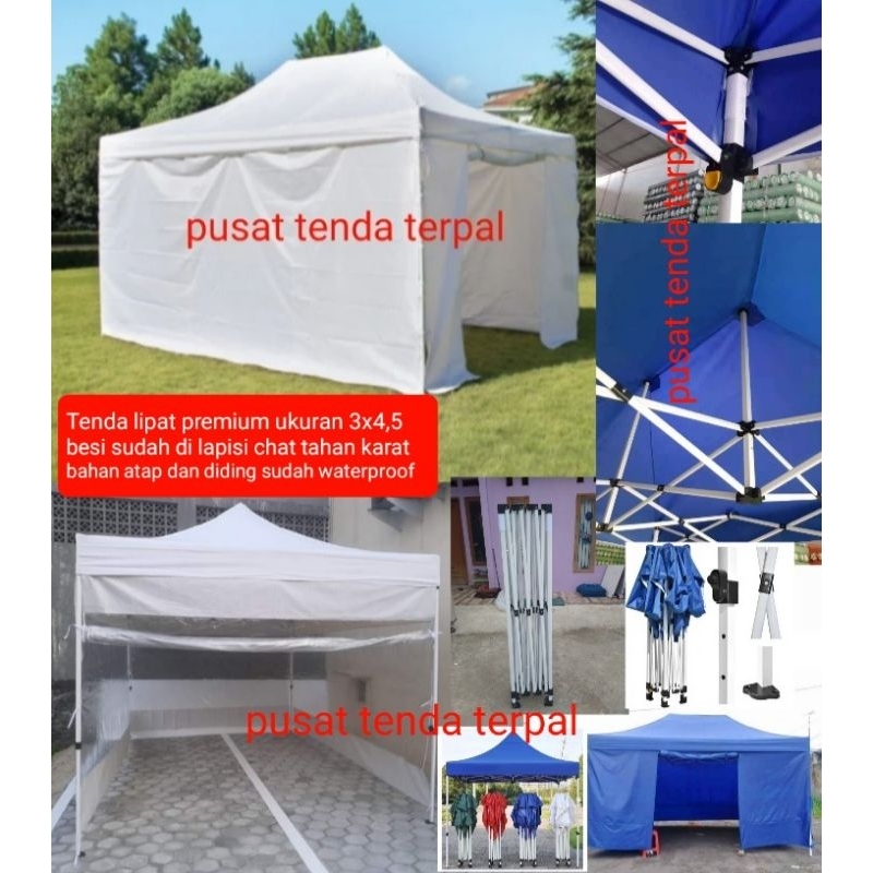 Jual Tenda lipat premium ukuran 3x4,5 bahan atap dan dinding sudah ...