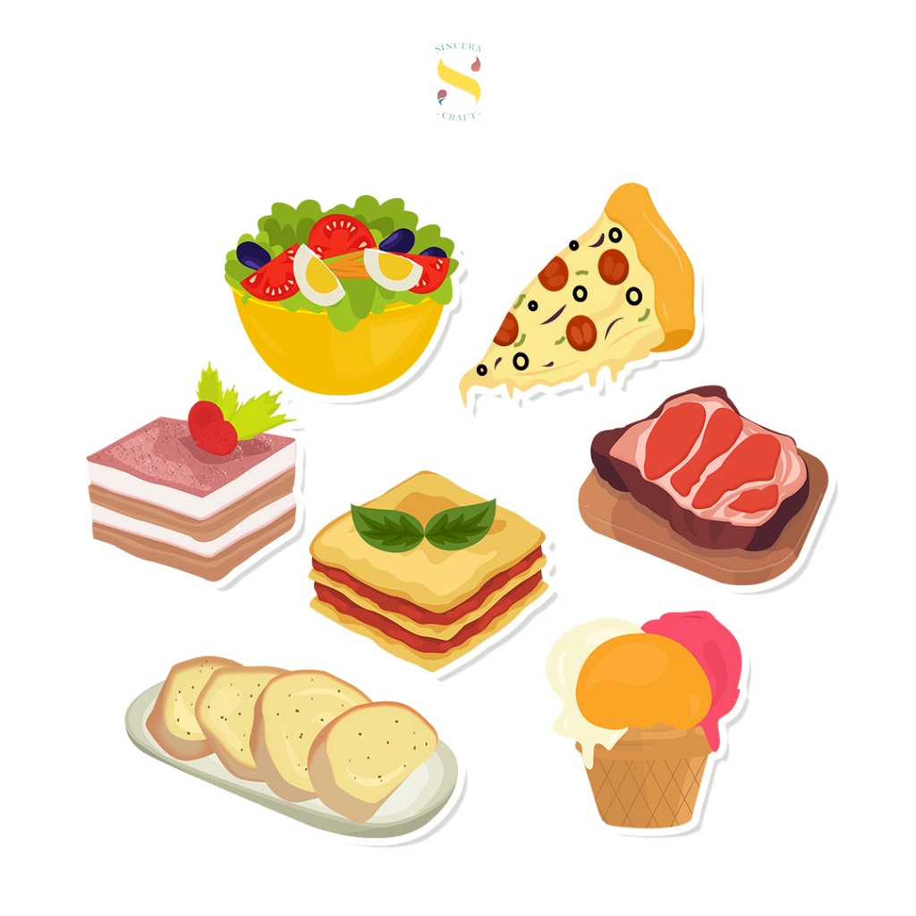 Jual Sticker Pack Italian Food | Sticker Journal Diary Book | Stiker ...