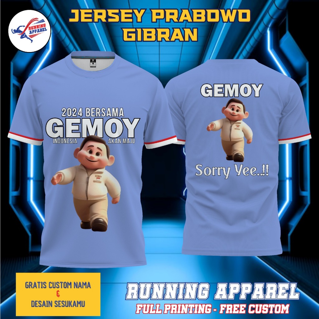 Jual Baju T-Shirt PRABOWO GEMOY Edisi CAPRES, BERSAMA GEMOY INDONESIA ...