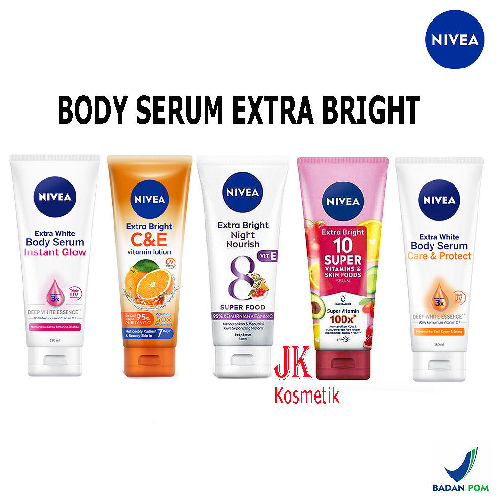 Jual NIVEA BODY SERUM Extra Bright / Instant Glow / Care Protect ...