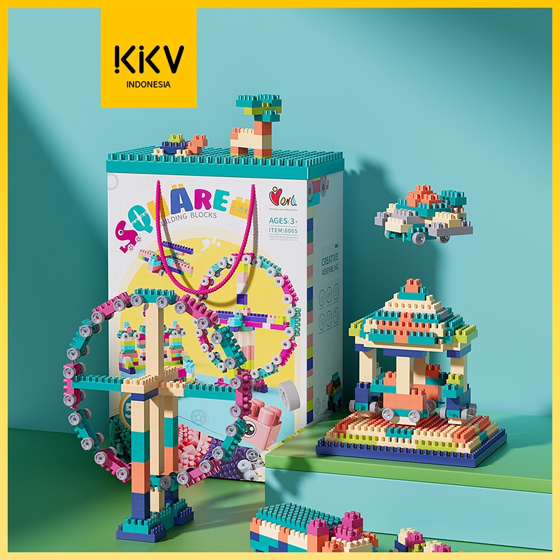 Jual KKV - Mainan Brick Balok Susun Anak DIY（ 560 pcs） Bahan ABS Kuat ...