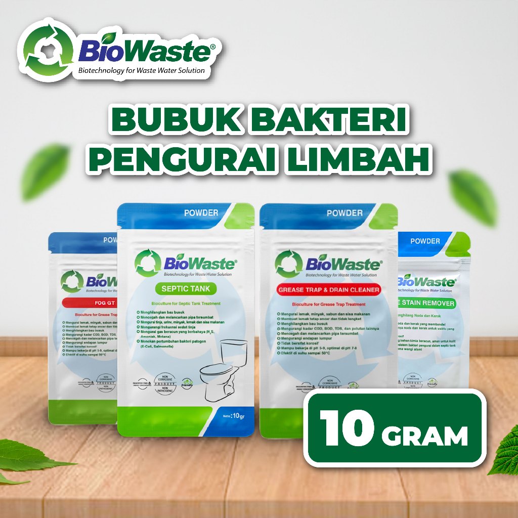 Jual Biowaste Bubuk Bakteri Pengurai Limbah 10 GRAM | Shopee Indonesia