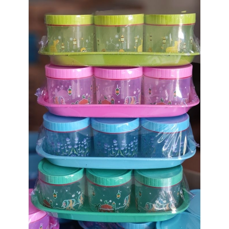 Jual Toples Set Nampan + Toples 7 In 1 Printing Set Toples Nato ...