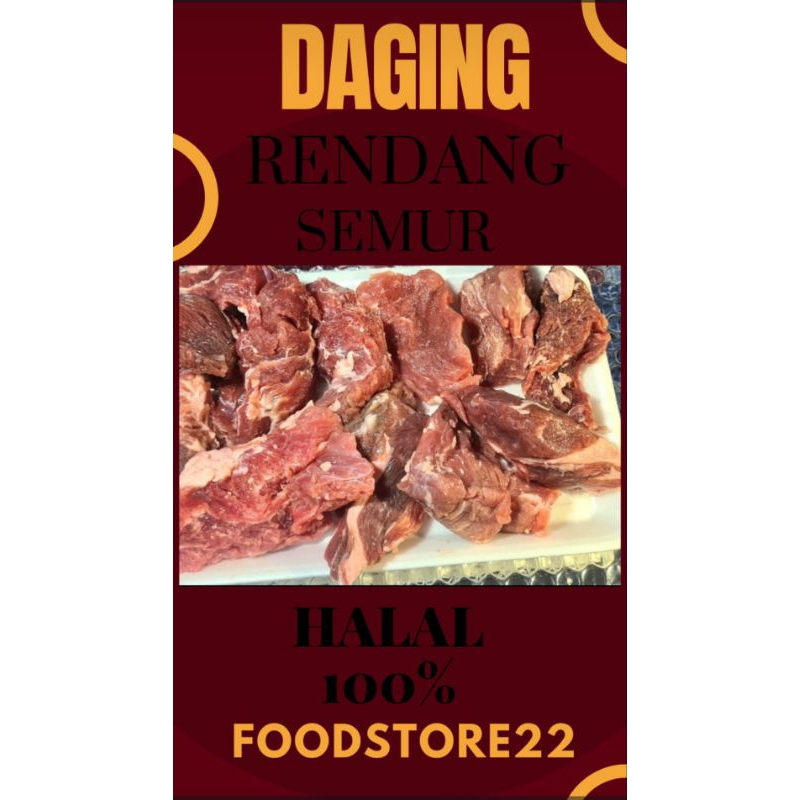 Jual DAGING BUAT RENDANG 1 KG (POTONGAN ) 100%HALAL | Shopee Indonesia