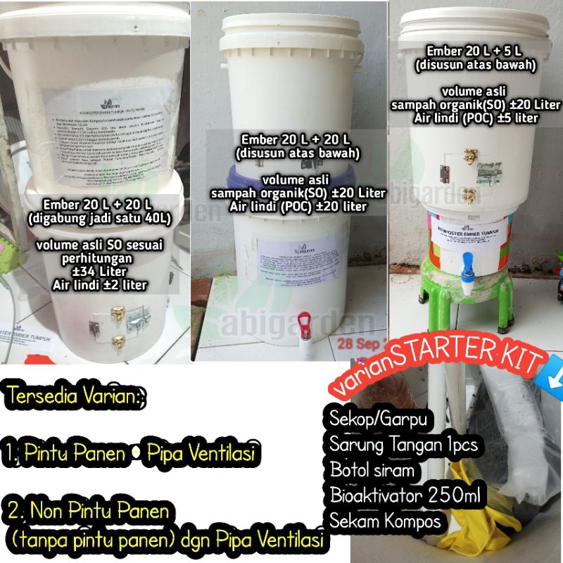 Jual Paket Komposter Ember Tumpuk Pengolahan Sampah Organik Kompos ...