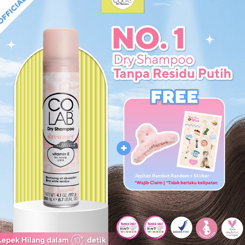 Jual Harga Terbaru COLAB Dry Shampoo Dreamer | Shopee Indonesia