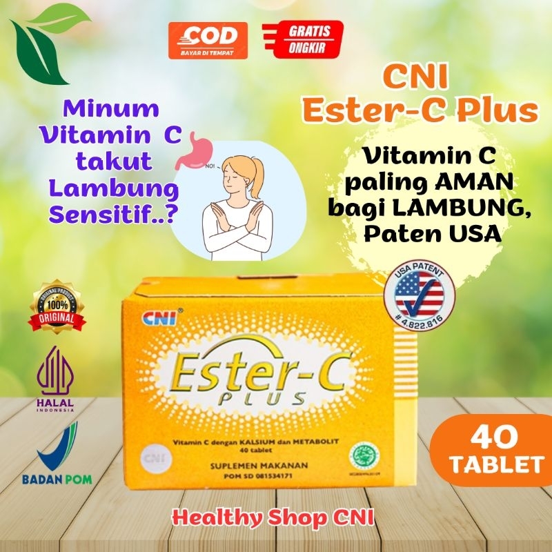 Jual CNI Ester-C Plus Strip 40 Tablet Vitamin C Paling Aman bagi ...