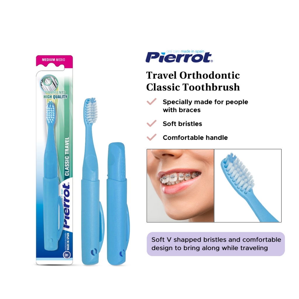 Jual Pierrot Orthodontic Travel Classic V Toothbrush / Sikat Gigi Behel ...