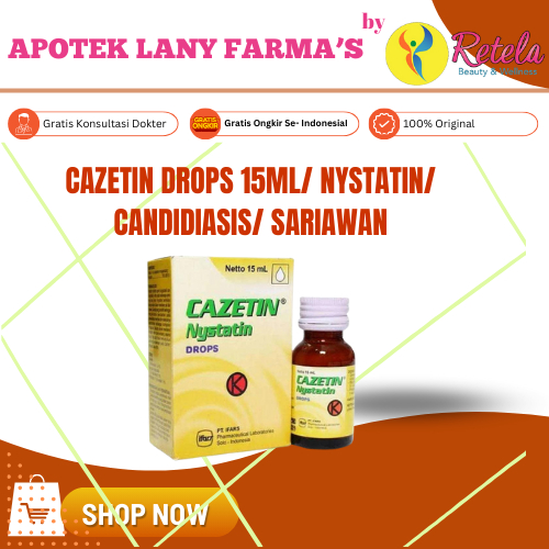 Jual Cazetin Drops 15Ml/ Nystatin/ Candidiasis/ Sariawan | Shopee Indonesia