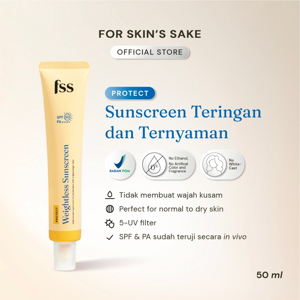 Jual For Skin's Sake FSS Weightless Sunscreen SPF 50 PA ...