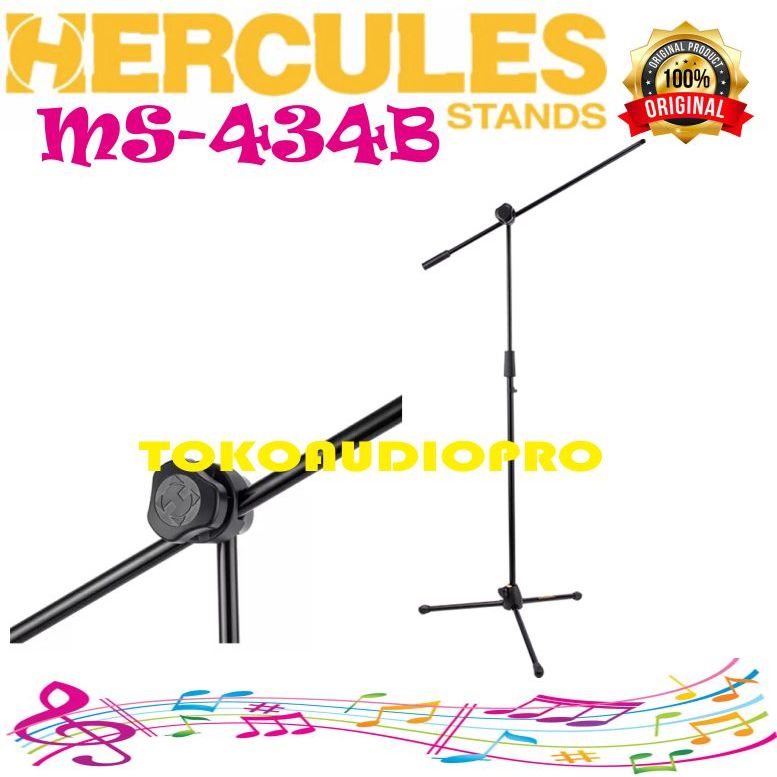 Jual Stand Mic Hercules Stand MS434B Tripod Microphone Stand 3 IN 1 ...