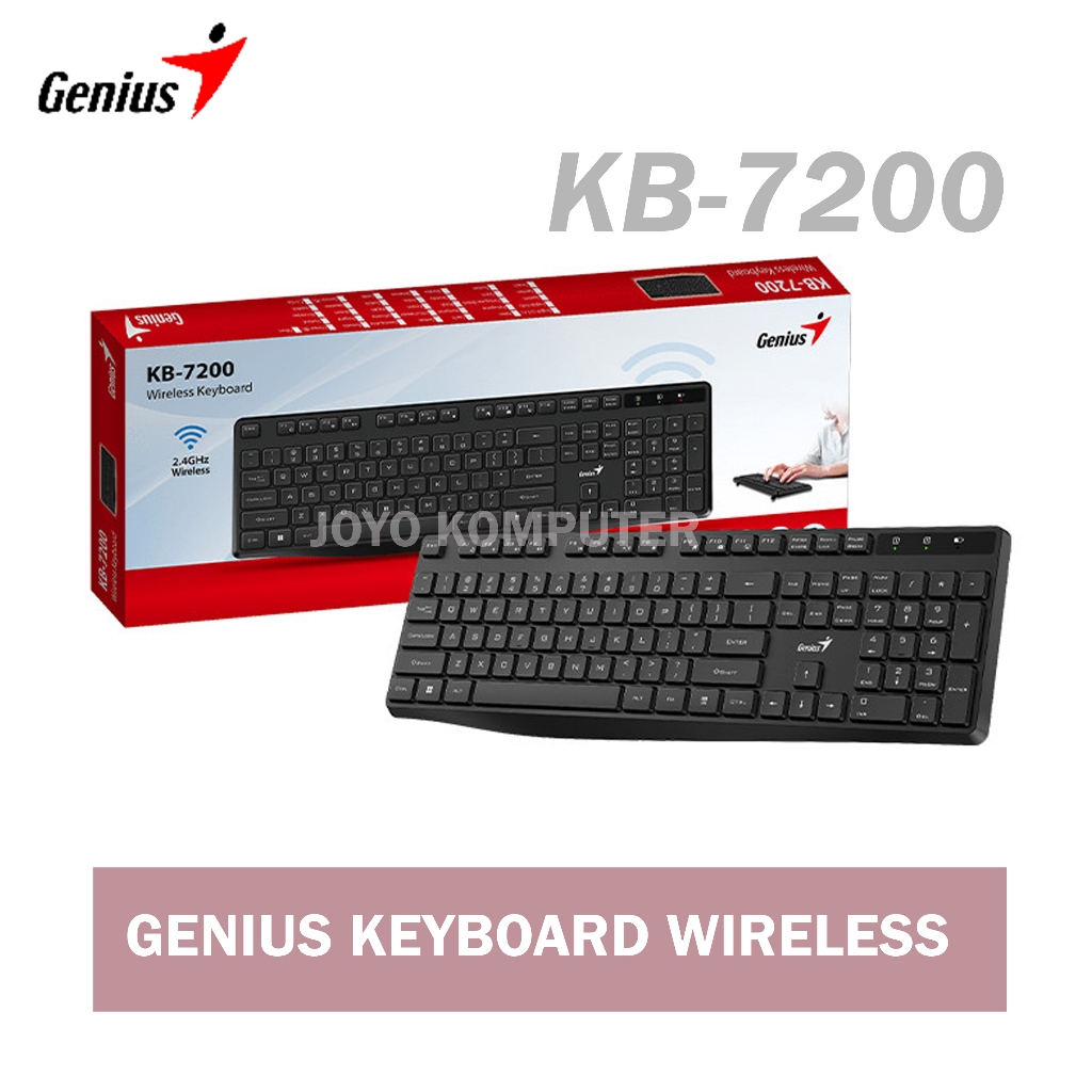 Jual Genius KB-7200 Wireless 2.4GHz KB7200 Comfort Desktop Keyboard ...
