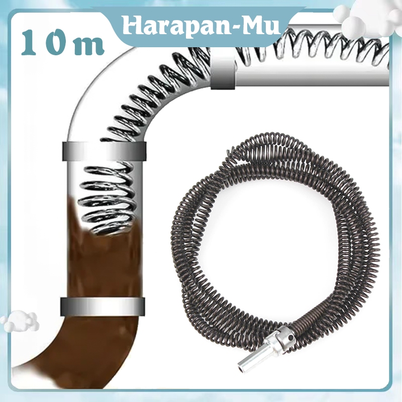 Jual 10 Meter Rigid Drain Cleaner Kawat Pembersih Pipa Mampet Alat ...