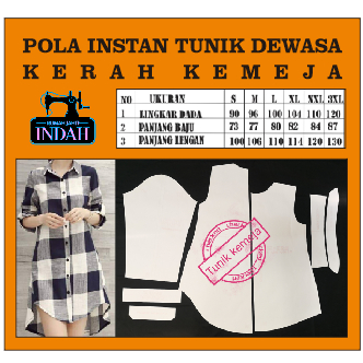 Jual pola baju pola kemeja wanita S-3XL pola instan kemeja wanita 1 SIZE | Shopee Indonesia
