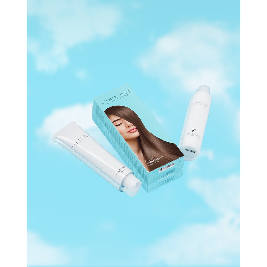 Jual Luminique Hair Color C6/75 Warm Brown | Shopee Indonesia