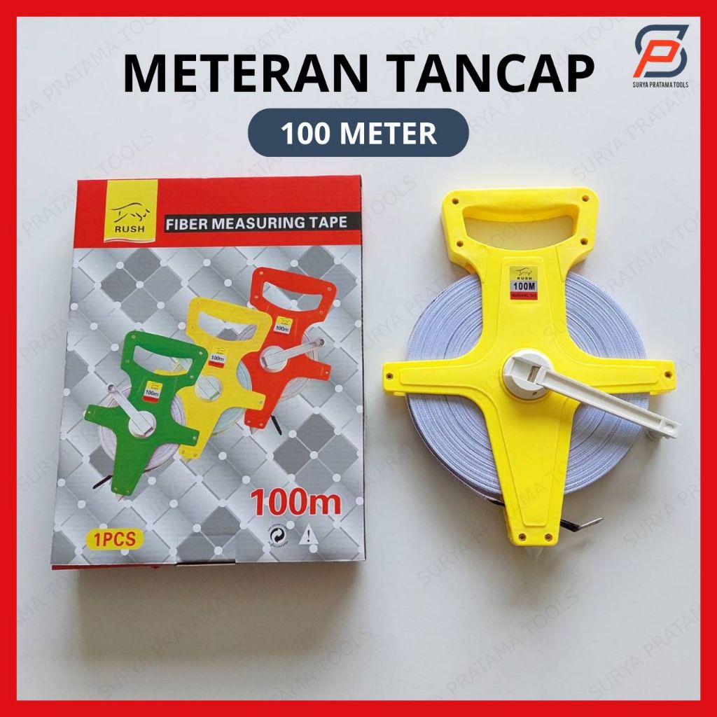 Jual Meteran Tancap 100 M Meter Fiber Rol Gulung Tanam Tanah Bangunan ...