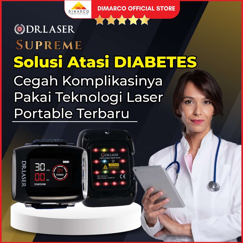 Jual DR LASER SUPREME 16 TITIK Alat Terapi Diabetes Penurun Kolestrol ...