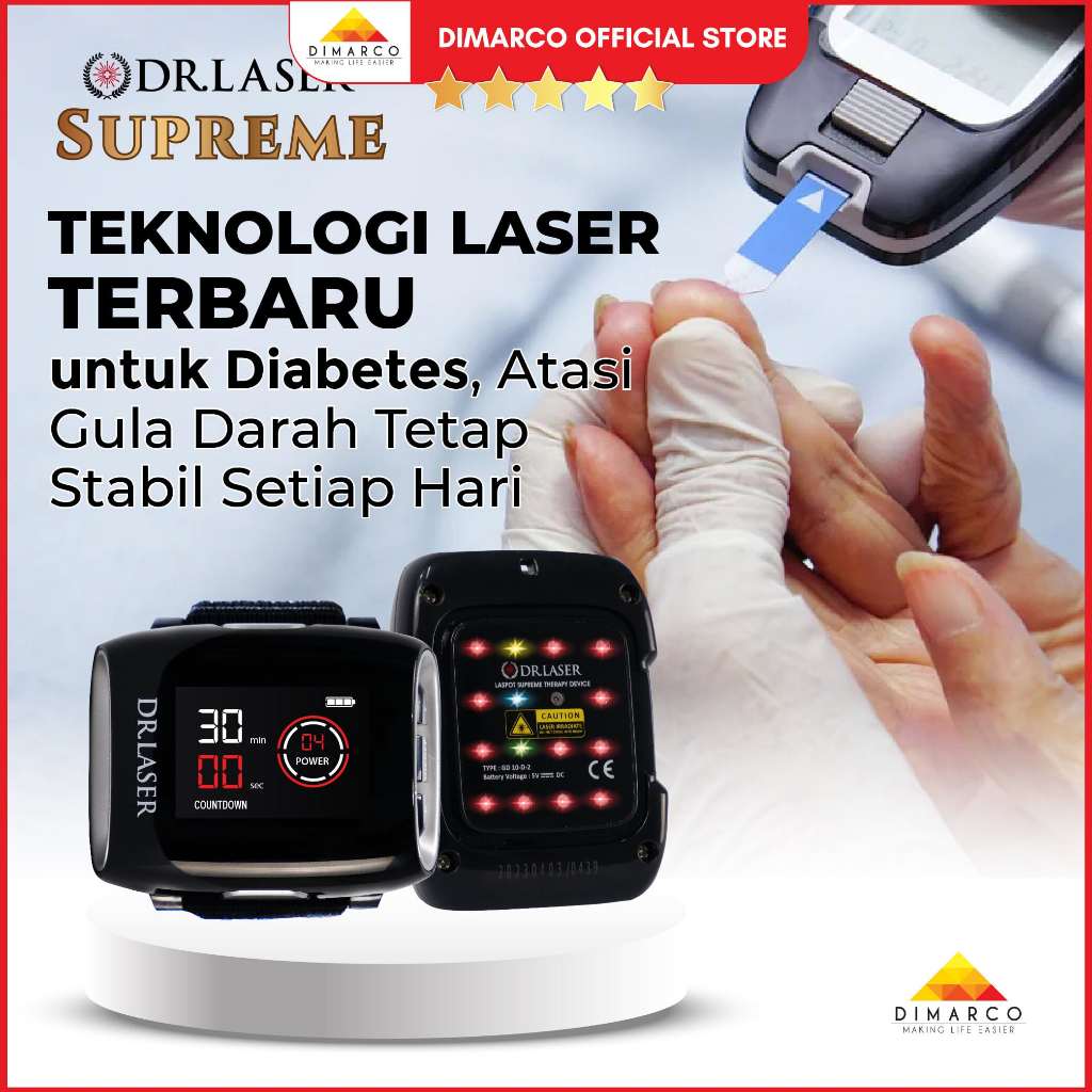 Jual DR LASER SUPREME 16 TITIK Alat Terapi Kesehatan Diabetes Jantung ...