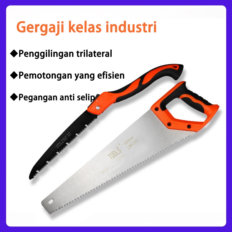Jual Hand Saw Gergaji Kayu manual Gergaji Gagang Kayu Tangan Dahan ...