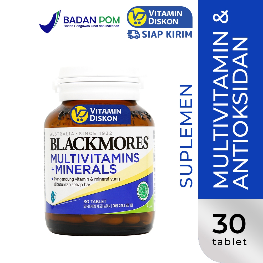 Jual Blackmores Multivitamins Plus Minerals BPOM Kalbe 30 Tab | Suplemen Vitamin Dan Mineral ...