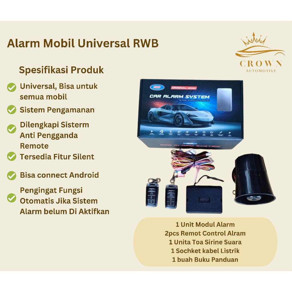 Jual Alarm Mobil RWB / Alarm RWB Universal / Alarm RWB Tuk Tuk | Shopee ...