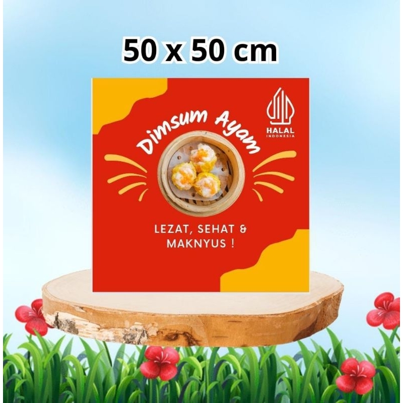 Jual spanduk/banner dimsum ayam mini 50x50cm | Shopee Indonesia