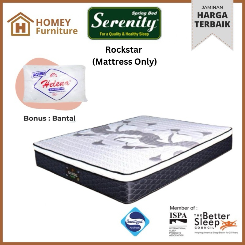 Jual PROMO KASUR BUSA REBOUNDED SERENITY ROCKSTAR (BONUS BANTAL ...