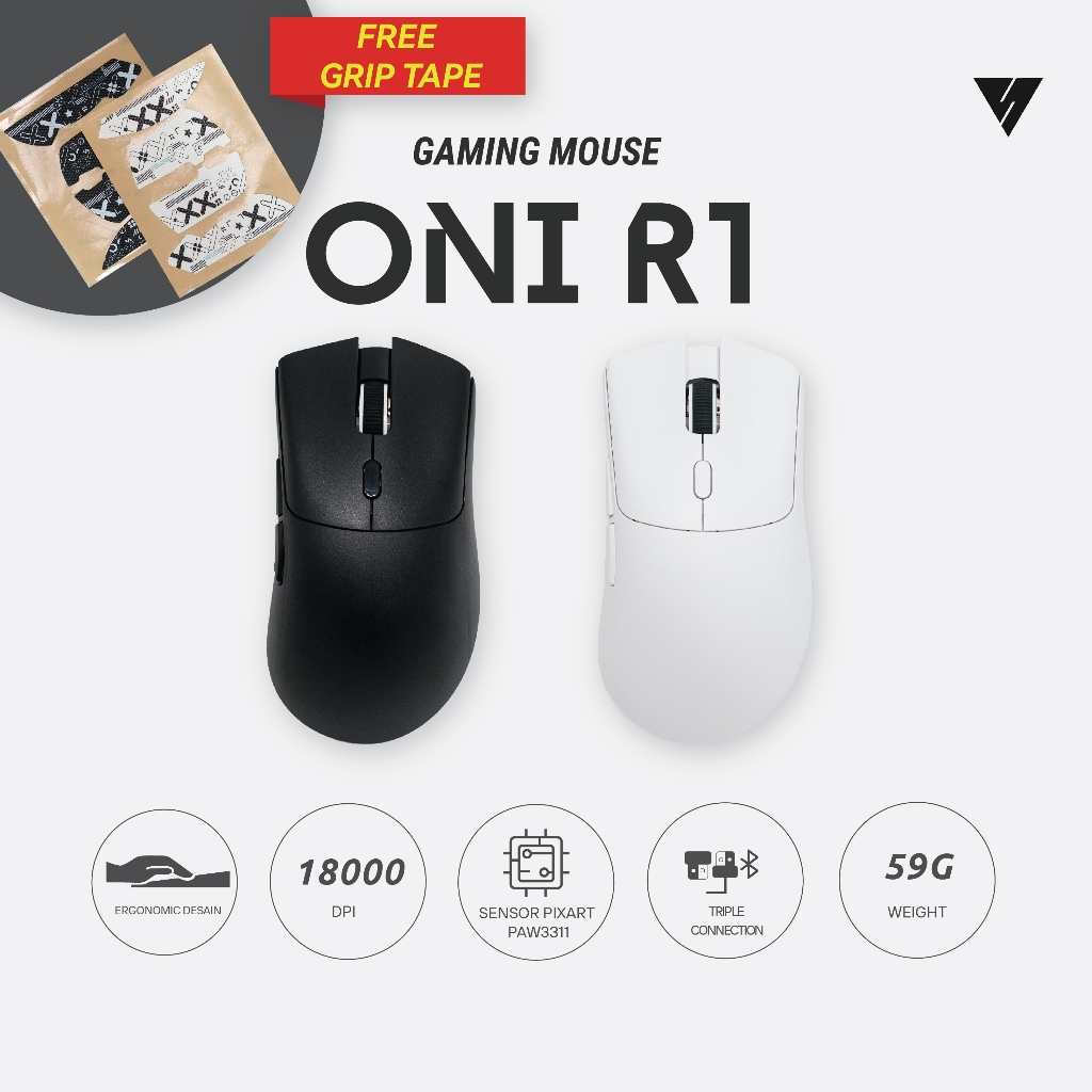 Jual VortexSeries ONI R1 LightWeight Ergonomic Wireless Gaming Mouse ...