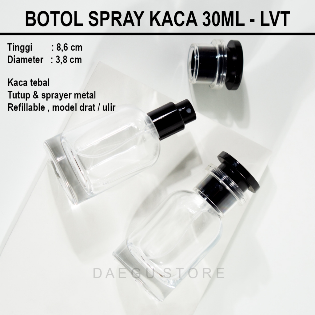 Jual Botol Parfum 30ml Spray - Kaca Tebal Refillable Model Louis LVT ...